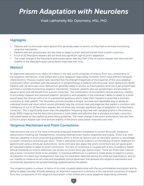Prism Adaptation - Neurolens Media Library